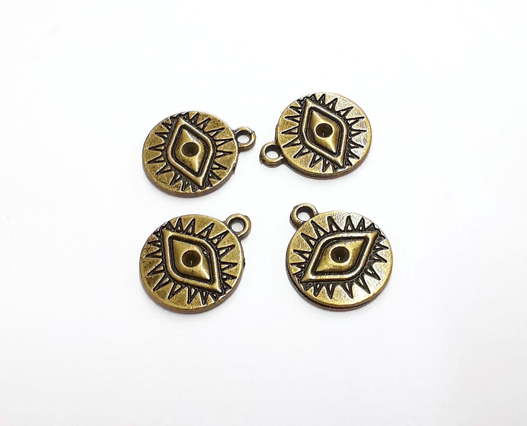 10 Eye Charms Antique Bronze Plated Charms (18x15mm) G21182 — AZsupplies